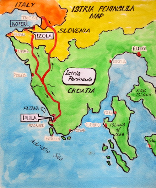 Pula Italy Map